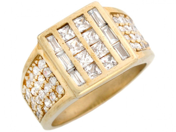 Solid CZ Cluster Channel Set Bling Mens Ring (JL# R2773) - Jewelry ...