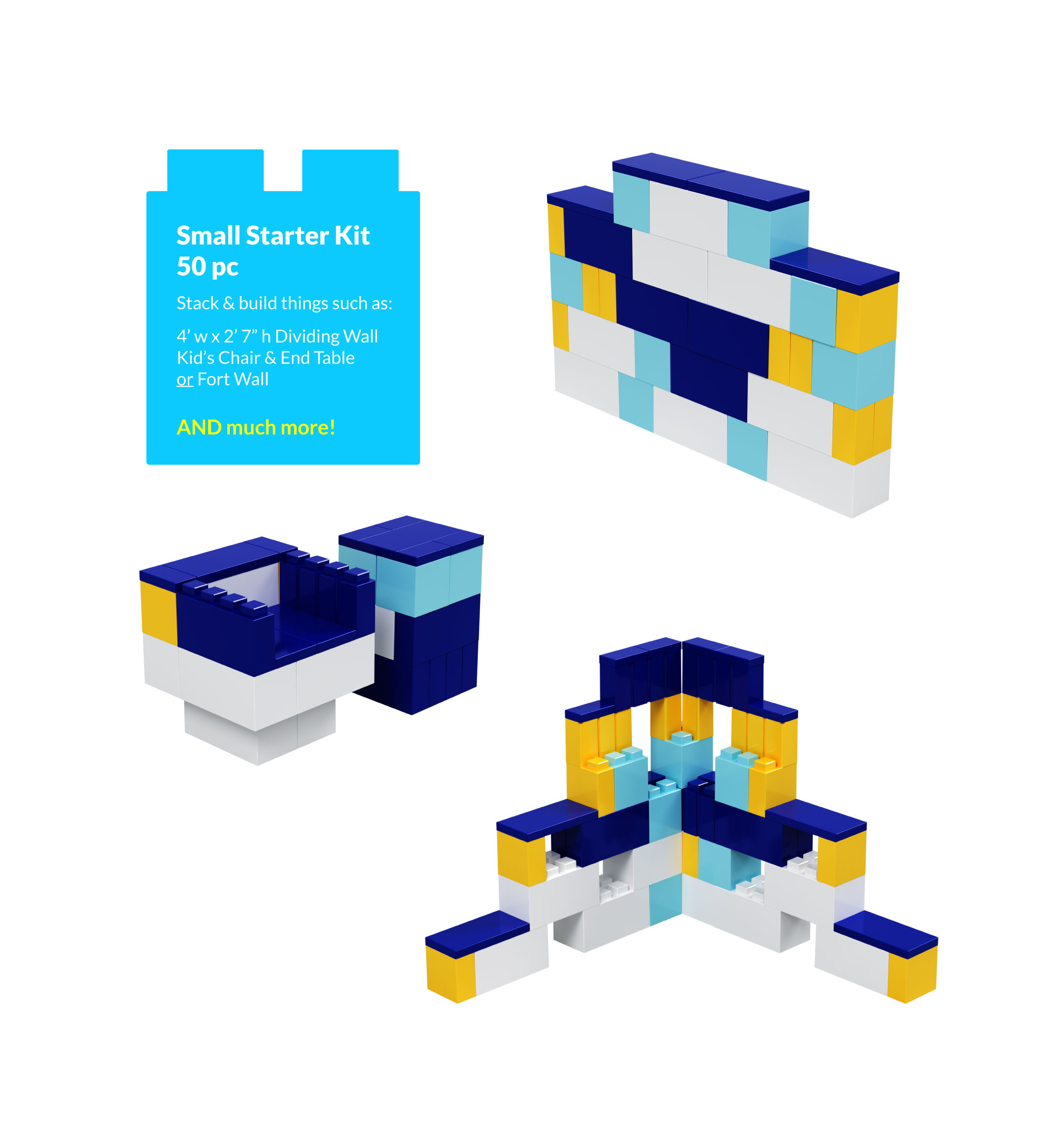 Small Starter Kit - Jumbo Sized Play Blocks |EverBlock Systems