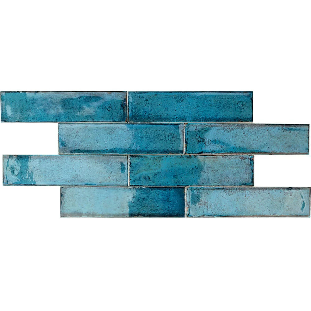 Vintage Blue Metro Wall Tiles (300mm x 75mm)