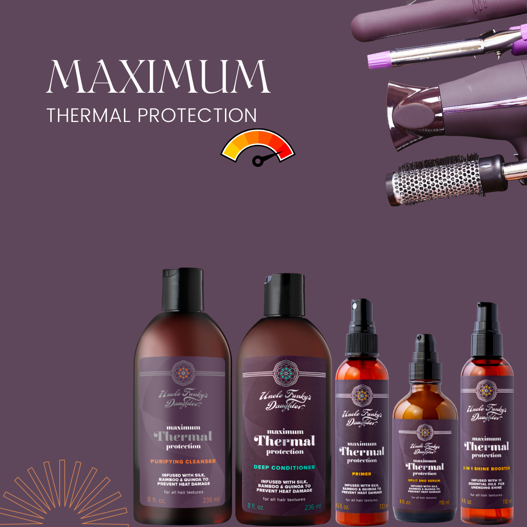 Heat protection for textured hair and curly hair