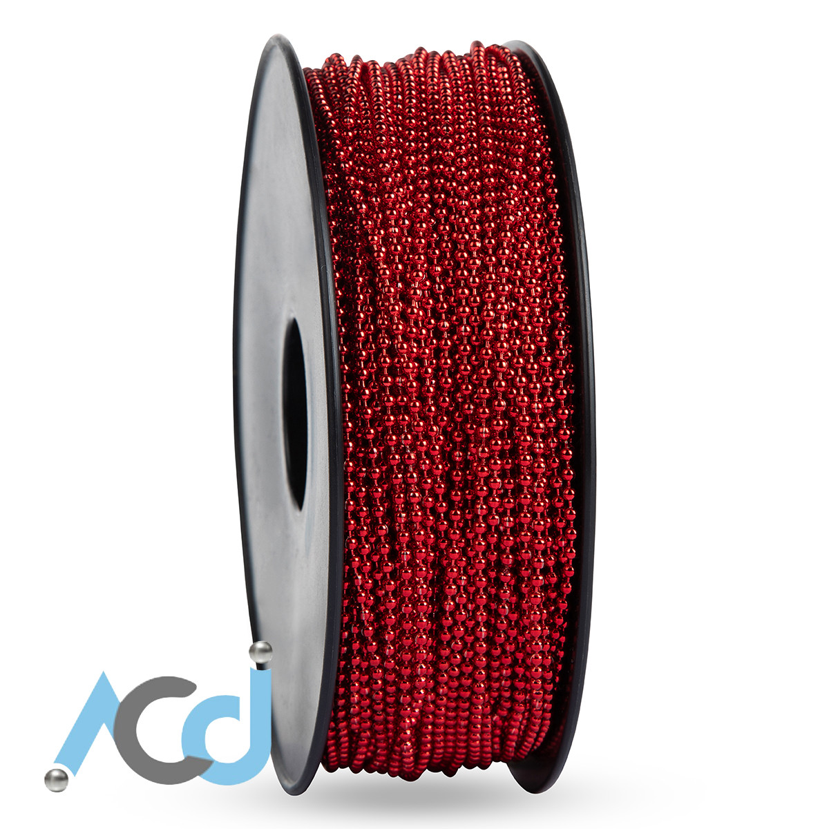 Ball Chain Bead Chain Spool Strawberry Red - Aussie Chains Direct