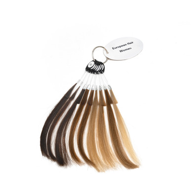 Europäisches Haar – Farbmuster-Ring - Superhairpieces.de