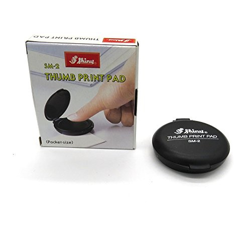 Shiny SM-2 Finger and Thumb Print Ink Pad 1 9/16" Round