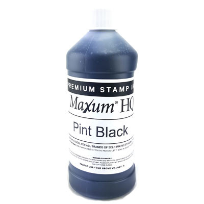 Maxum Premium Quality Stamp Ink 16 oz Pint Bottle