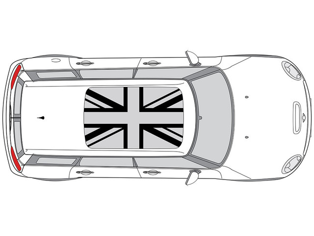 Mini Cooper Union Jack Decal | F56 Sunroof Decal Kit | CravenSpeed