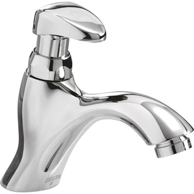 Delta 87T105 Commercial 87T: Single Hole Metering Slow-Close Bathroom ...