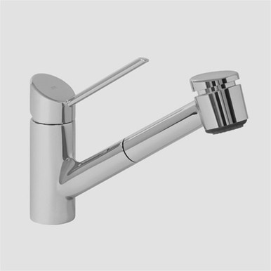 KWC 10.021.033.000 LL EDGE Single-Lever Kitchen Faucet Mixer with 6" Lever & Pull-Out Spray