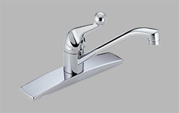 Delta - 100 Series - Single Handle Kitchen Faucet with Copper Supply ...