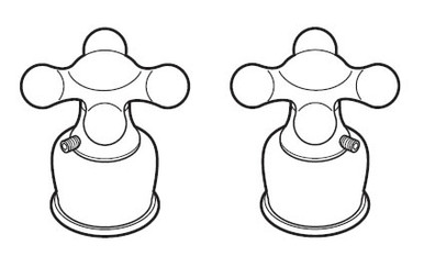 Delta Neostyle: Two Porcelain Cross Handle Kit - H27