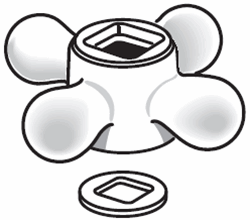 American Standard 42693-0070A - Small Porcelain Cross Handle