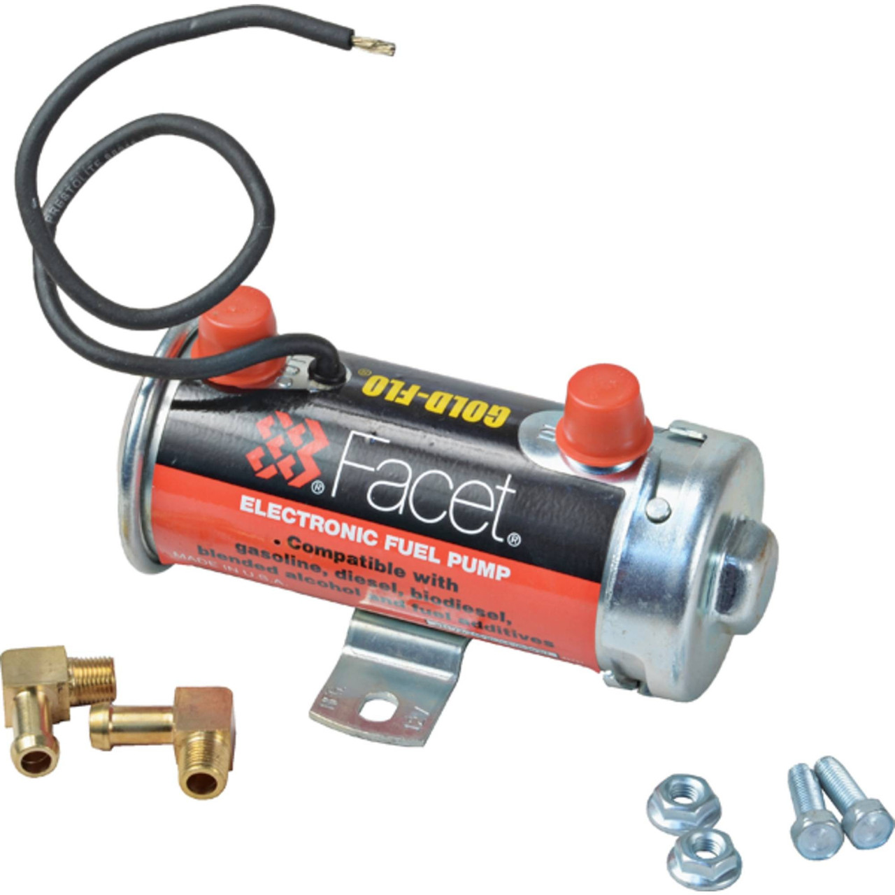 Cylindrical Solid State Fuel Pump Kit 12V, 4-5.5PSI, 24" Min Dry Lift ...