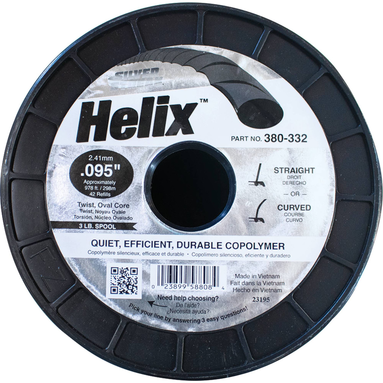 Stens Silver Streak Helix Trimmer Line 978' Approximate Length, 0.095 ...