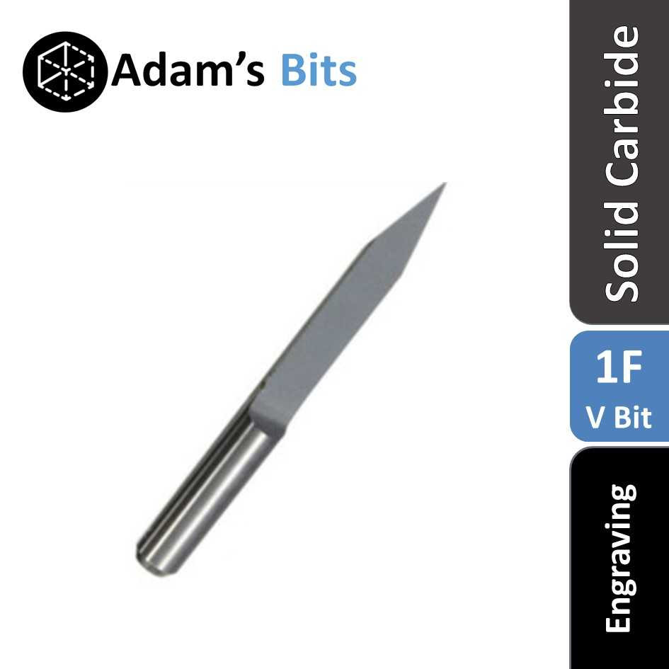 1 Flute V Bit Carbide Engraving CNC Router Bit for Signage