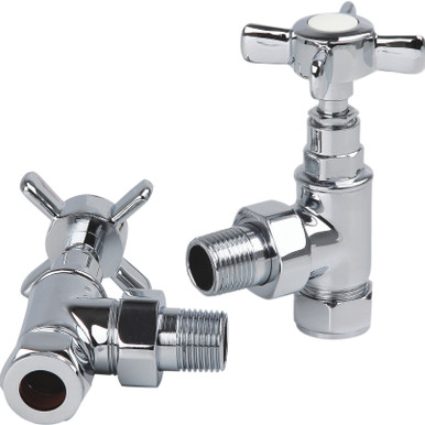 Traditional Cross Head Valves (pair) - Plumbing & Bathrooms UK