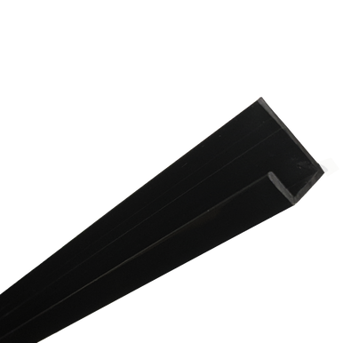 PVC Wall Panel - End Cap Black ABS - Plumbing & Bathrooms UK