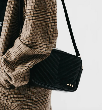 COCO QUILTED CAMERA BAG - BLACK - LUXE wearhouse
