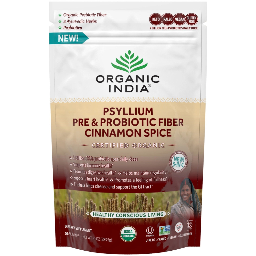 Psyllium Pre & Probiotic Fiber Cinnamon Spice 10oz by Organic India