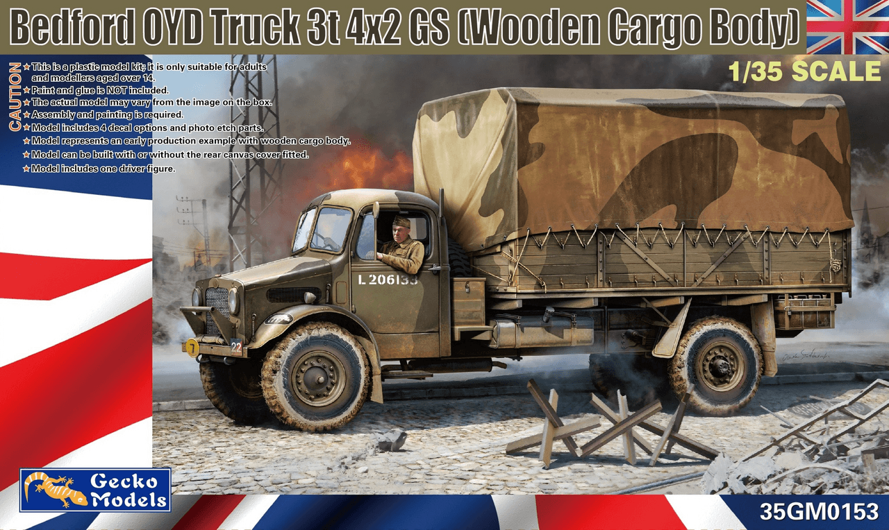 Gecko Models 1/35 Bedford OYD Truck 3t 4x2 GS Wooden Cargo Body - Wonderland Models | GM0153 | £ ...