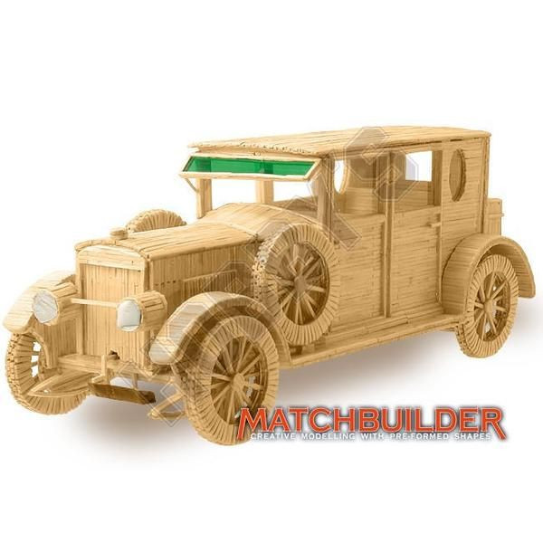 Matchbuilder Hispano Suiza Car Matchstick Model - Wonderland Models ...