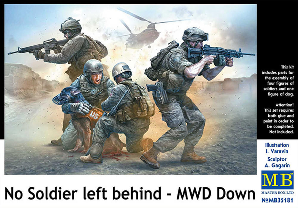 Master Box 1/35 No Soldier Left Behind MWD Down - Wonderland Models ...