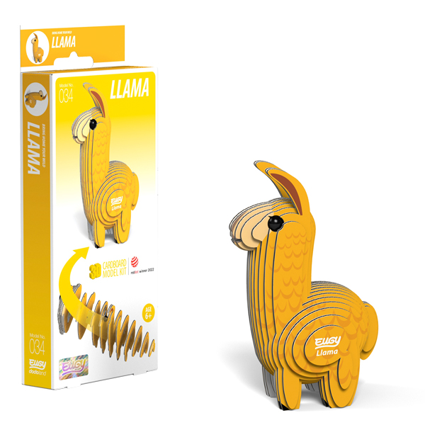 Eugy 34 Llama Card 3D Puzzle - Wonderland Models | D5011 | £8.50
