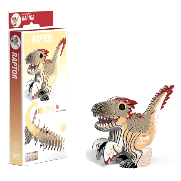 Eugy 65 Raptor Card 3D Puzzle - Wonderland Models | D5040 | £8.50