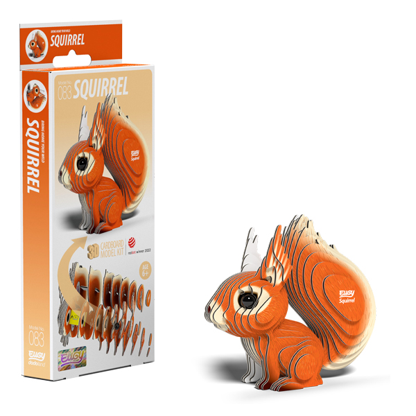 Eugy 83 Squirrel Card 3D Puzzle - Wonderland Models | D5050 | £8.50