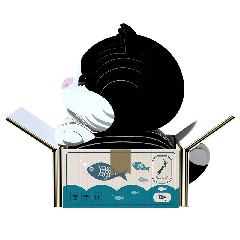 Eugy 89 Cat - Tuxedo Card 3D Puzzle - Wonderland Models | DC001 | £8.50