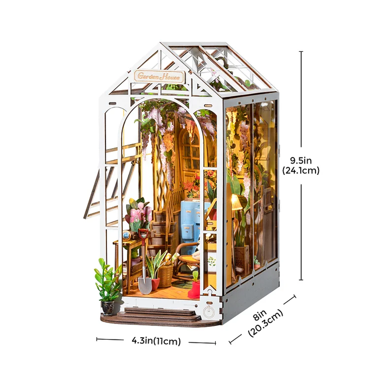 Rolife Holiday Garden House 3d Creative Bookend Wonderland Models
