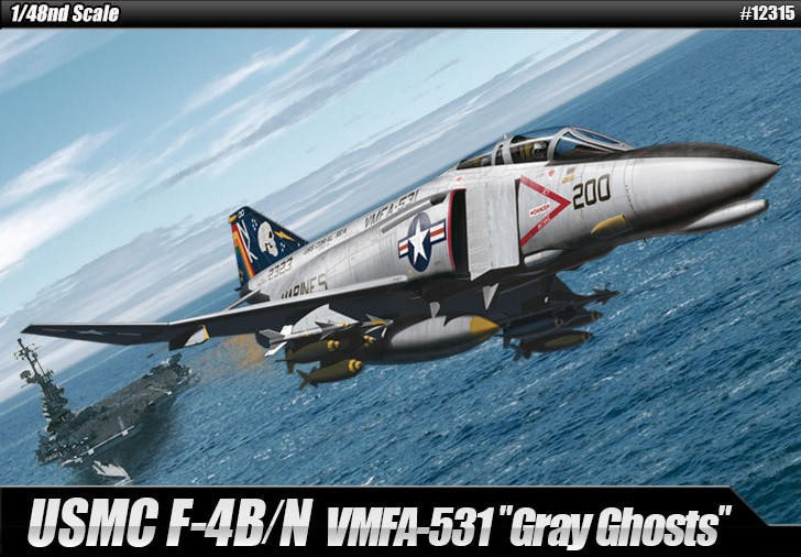 Academy 1/48 McDonnell Douglas F-4B/N Phantom II USMC VMFA-531 Gray Ghosts - Wonderland Models ...