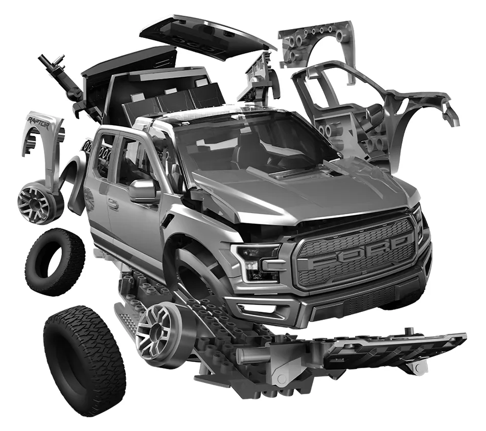 Airfix Quick Build Ford F-150 Raptor - Grey - Wonderland Models | J6053 ...
