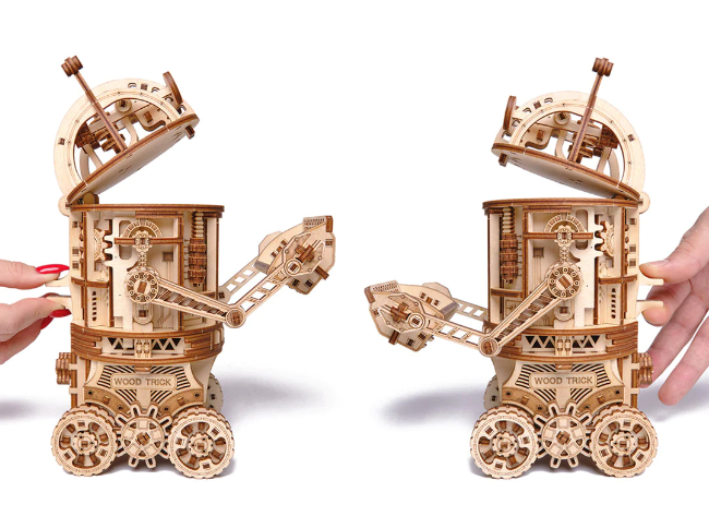 Wood Trick Space Junk Robot 3D Wooden Model Kit - Wonderland Models ...