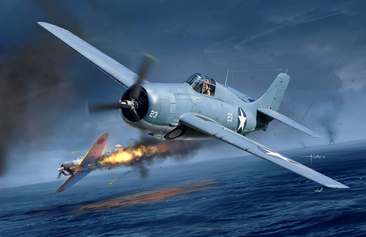 Academy 1/48 Grumman F4F-4 Wildcat US Navy Battle of Midway - Wonderland Models | AC12355 | £25.99