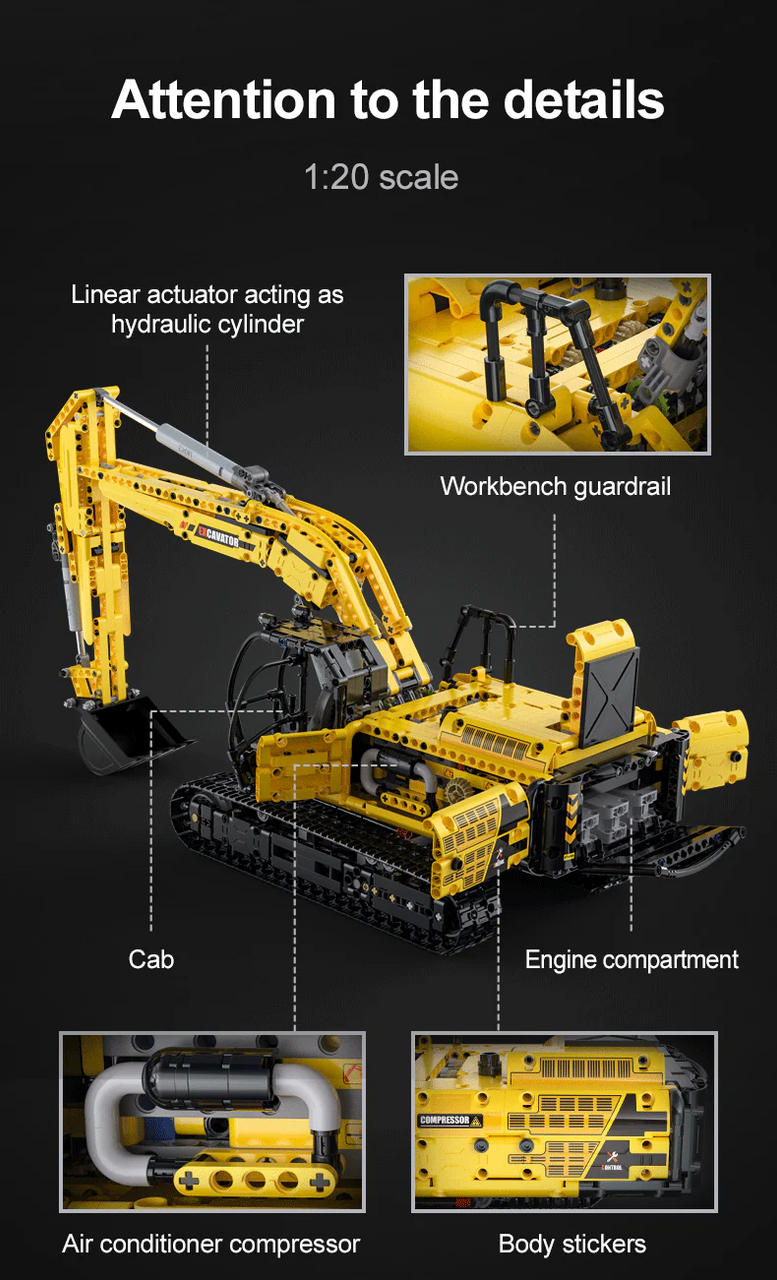CaDA Functional Excavator - Wonderland Models | C61082W | £89.99