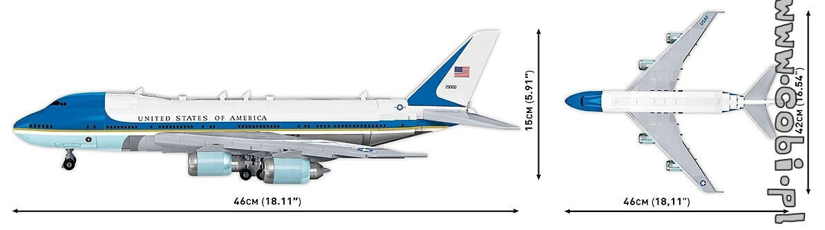 Cobi Boeing 747 Air Force One - Wonderland Models | COBI26610 | £74.99