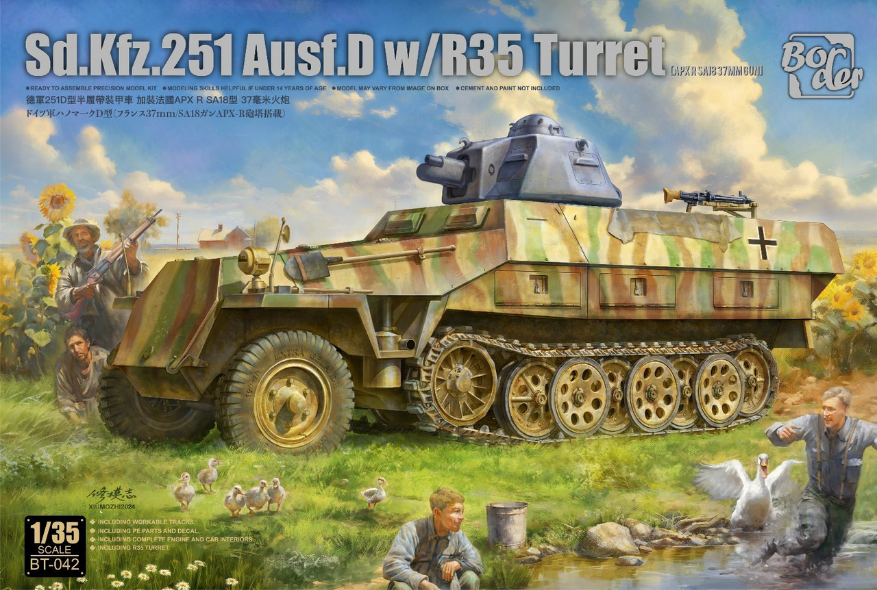 Border Models 1/35 Sd.Kfz.251 Ausf.D Half-Track with R35 Turret - Wonderland Models | BT-042 | £ ...
