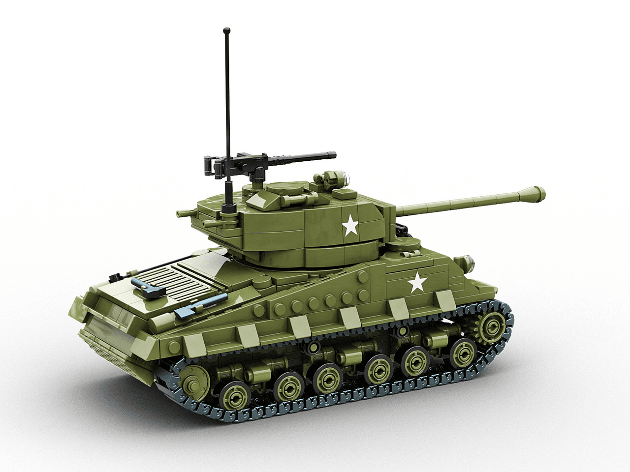Build Army 1/33 M4A3E8 Sherman Easy Eight Medium Tank - Wonderland ...