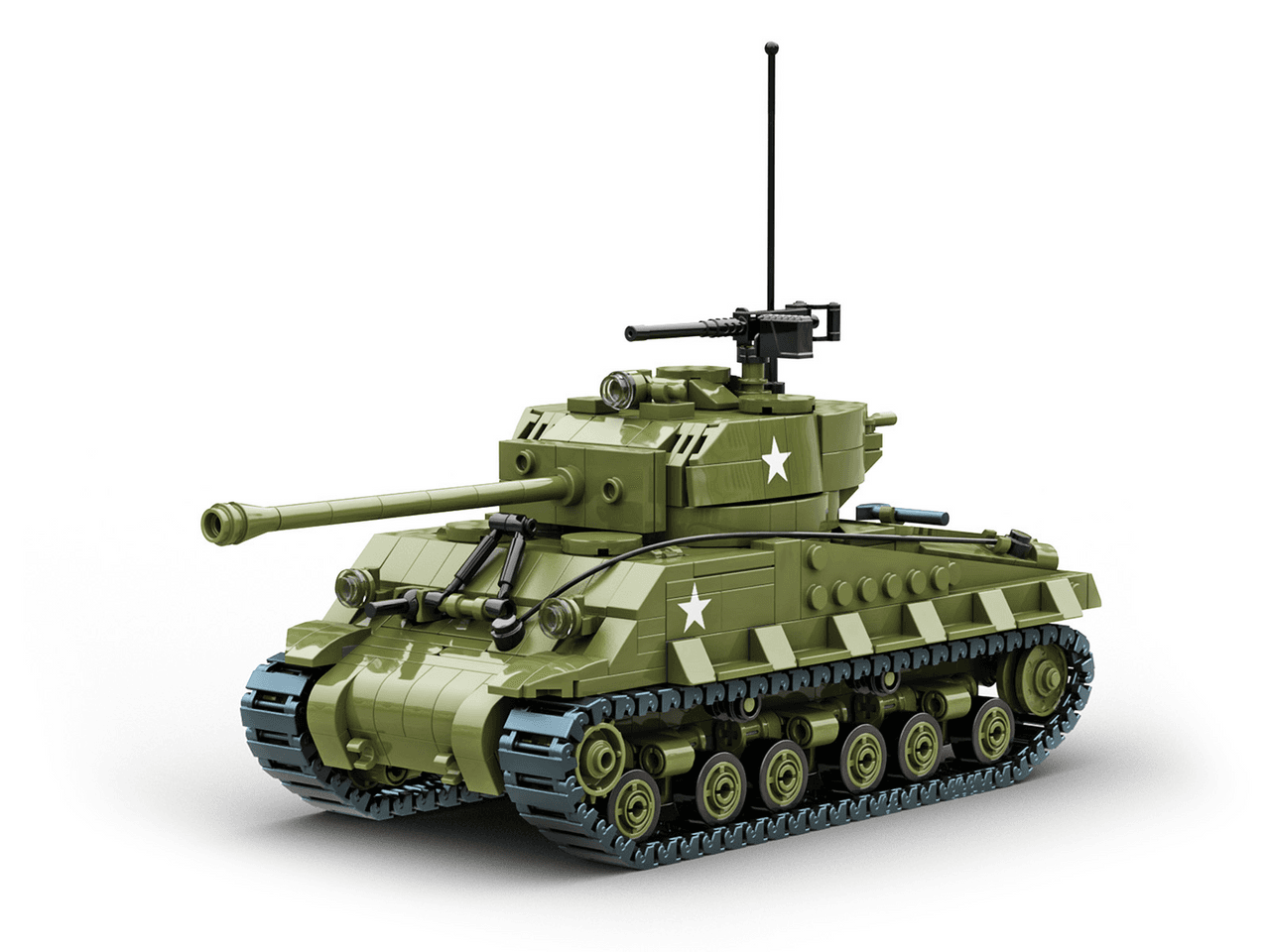 Build Army 1/33 M4A3E8 Sherman Easy Eight Medium Tank - Wonderland ...