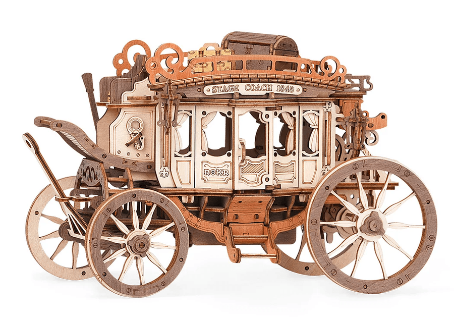 Rokr Stagecoach Mechanical Music Box 3D Wooden Model Kit - Wonderland ...