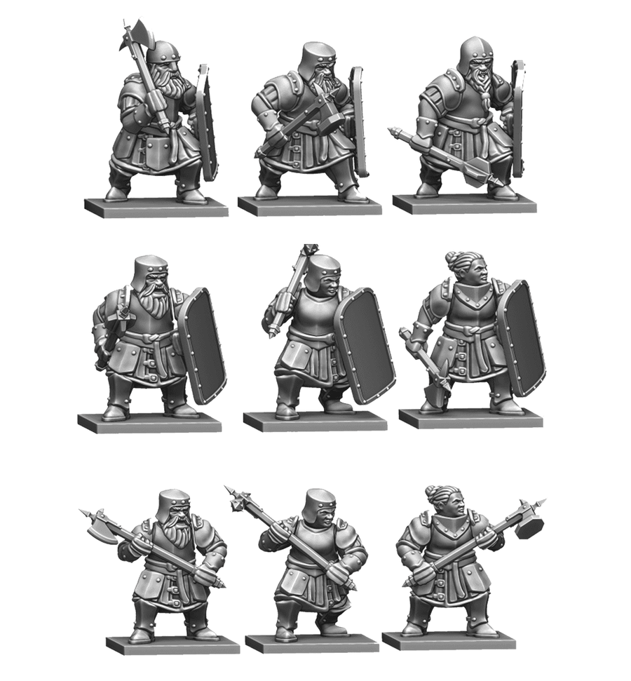 Fireforge Games 28mm Forgotten World - Stone Realm Dwarf Hammerers ...