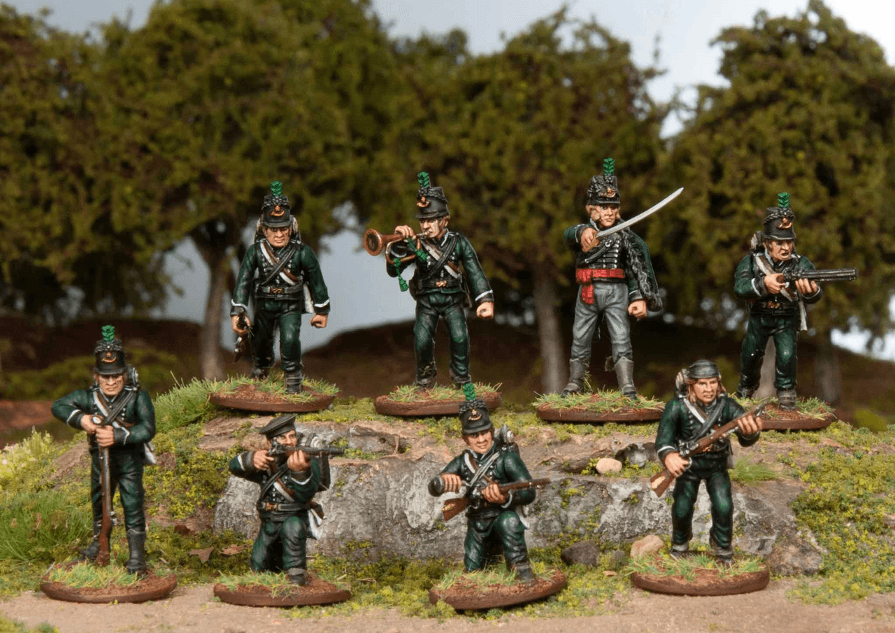 Wargames Atlantic 28mm Napoleonic Wars - British Riflemen - Wonderland ...