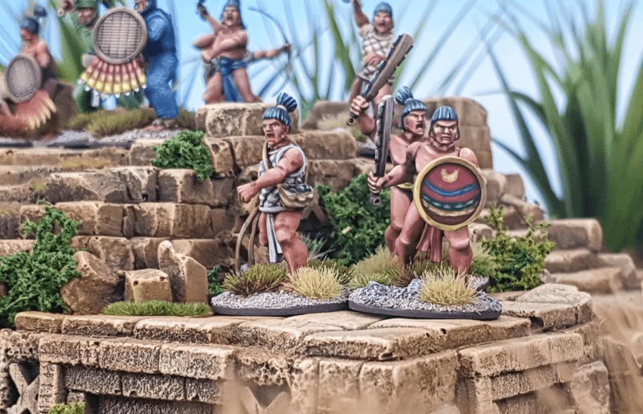 Wargames Atlantic 28mm Renaissance - Aztec Warriors - Wonderland Models ...