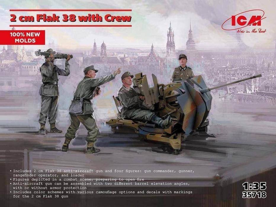 ICM 1/35 Flak 38 with Crew - Wonderland Models | ICM35718 | £19.99