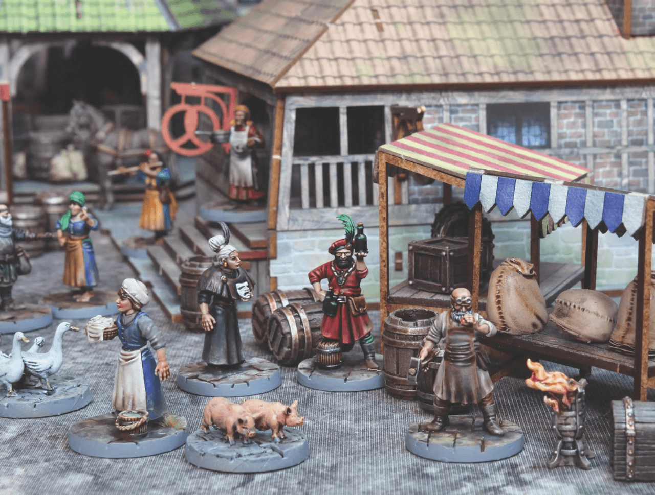 Wargames Atlantic 28mm Classic Fantasy - Villagers - Wonderland Models ...