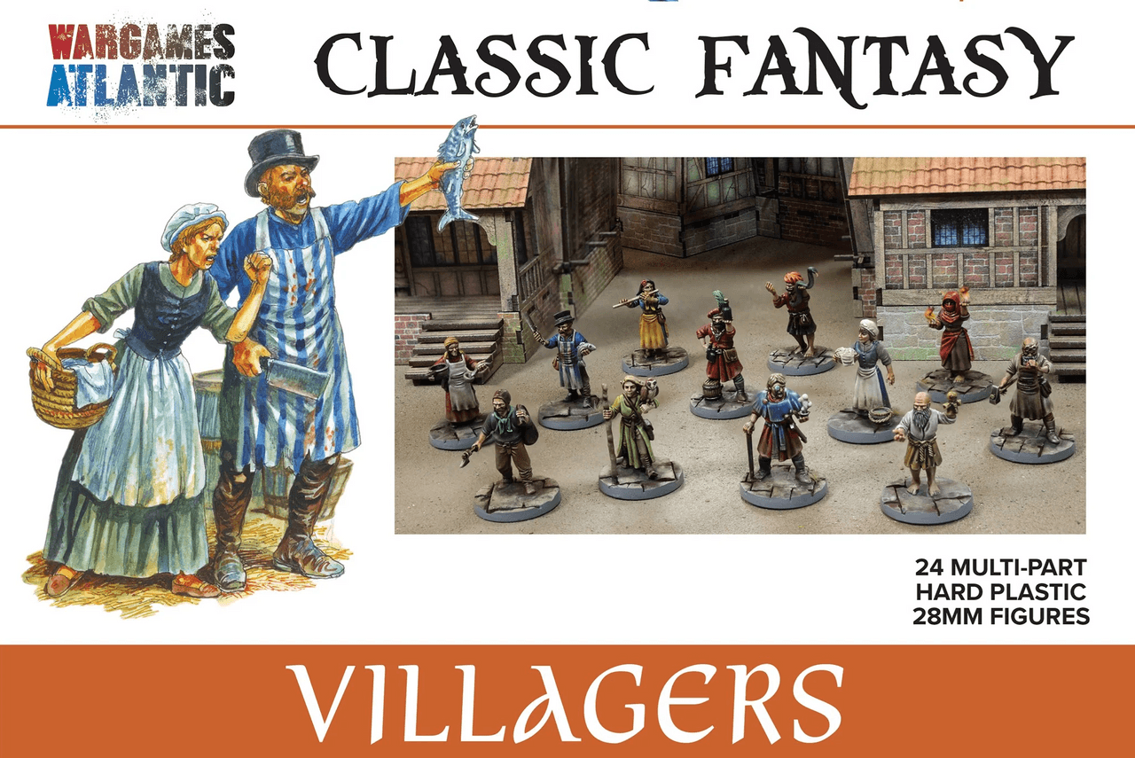 Wargames Atlantic 28mm Classic Fantasy - Villagers - Wonderland Models ...