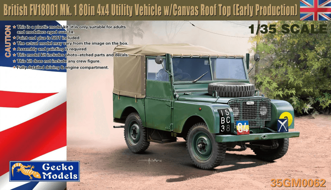 Gecko Models 1/35 Land Rover Mk.1 FV18001 80in 4x4 Utility Vehicle with ...