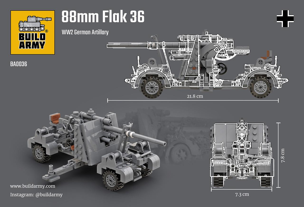 Build Army 1/35 88mm Flak 36 Artillery - Wonderland Models | B0036 | £29.99