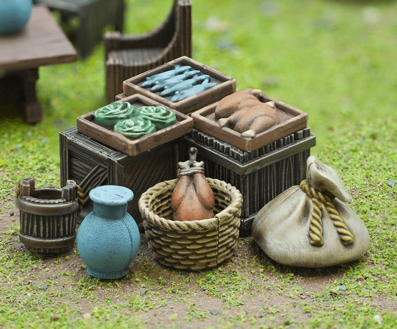 Wargames Atlantic 28mm General Accoutrements - Markets & Barricades ...