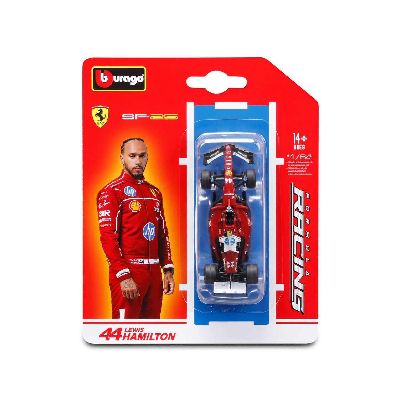 Burago 1/64 Ferrari SF25 F1 2025 #44 Lewis Hamilton Diecast Model ...