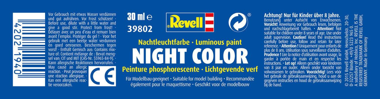 Revell Night Color Luminous Paint 30ml - Wonderland Models | RV39802 ...